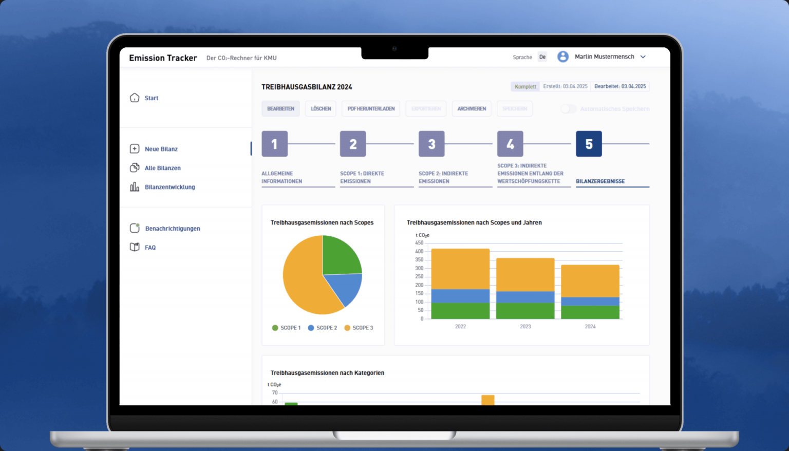 Emission Tracker: CO₂-Bilanzierung für KMU | CO₂-Rechner